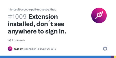Extension Installed Dont See Anywhere To Sign In Issue Microsoft Vscode Pull