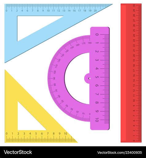 Isolated Geometry Tools Royalty Free Vector Image