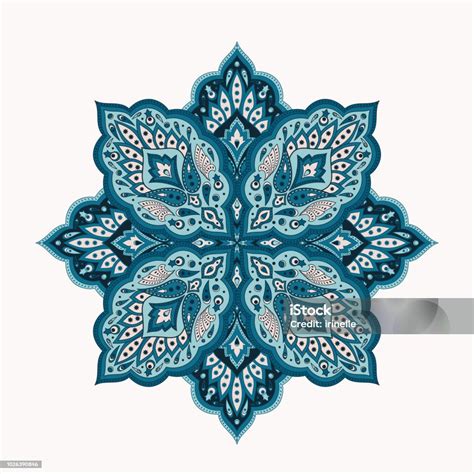 페이 즐 리 패턴 벡터와 꽃 인도 만다라입니다 당초와 빈티지 꽃 메달 민족 장식입니다 화장품 라벨 요가 스튜디오 엠 블 럼