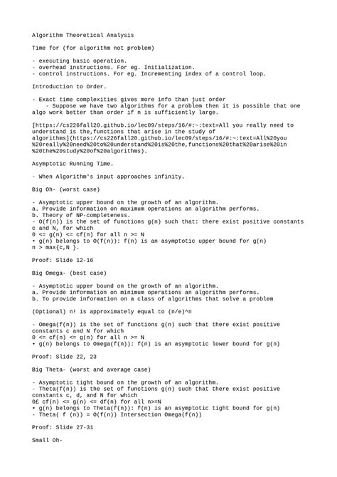 DAA Notes Theoretical Analysis Of Algorithms Involves The Study Of