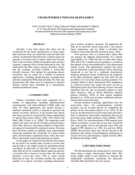 PDF Chaos Without Nonlinear Dynamics