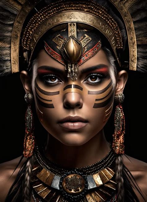 Aztec Princess Warrior 4 Donne Guerriere Donne Fotografia