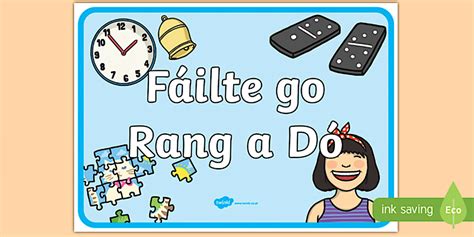 Welcome To Second Class Display Poster Irish