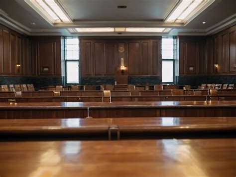 Premium Photo A Large Room With A Podium And A Podium With A Clock On The Top