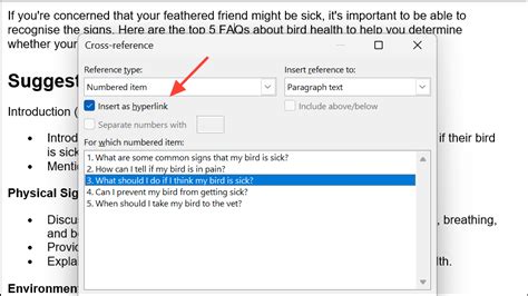 How To Use The Cross Reference Feature In Microsoft Word