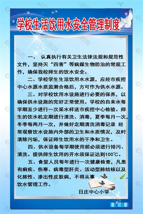 学校生活饮用水安全管理制度平面广告素材免费下载图片编号5320711 六图网