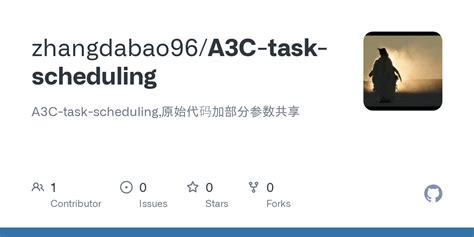 Github Zhangdabao96a3c Task Scheduling A3c Task Scheduling原始代码加部分参数共享