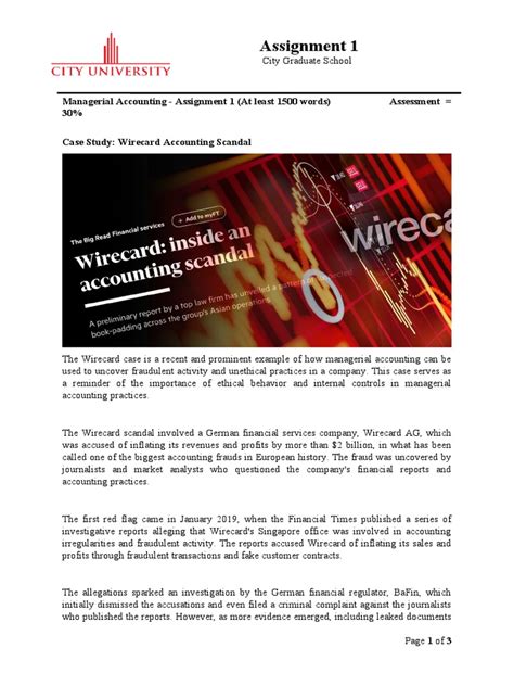 Managerial Accountingassignment 1 Pdf Financial Services Economies