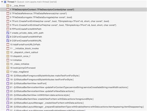 Ios9 Xcode 7 Beta Font Rendering Crash Stack Overflow