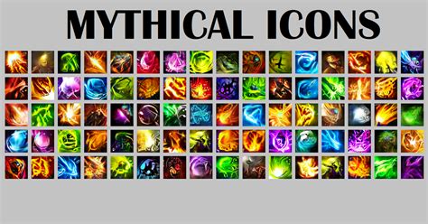 Mythical Skill Icons 2d Set I Red And Orange 2d Icons Unity Asset
