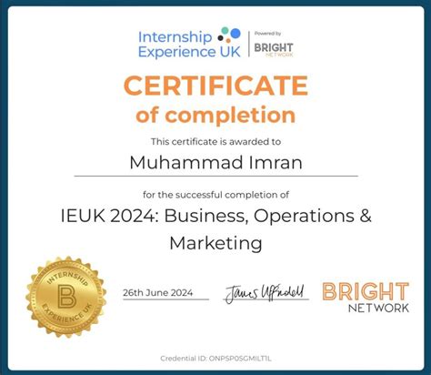 Muhammad Imran On Linkedin Brightnetwork Internship Business Operations Marketing