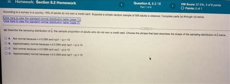 Solved Homework Section 8 2 Homework Question 6 8 2 18 Hw