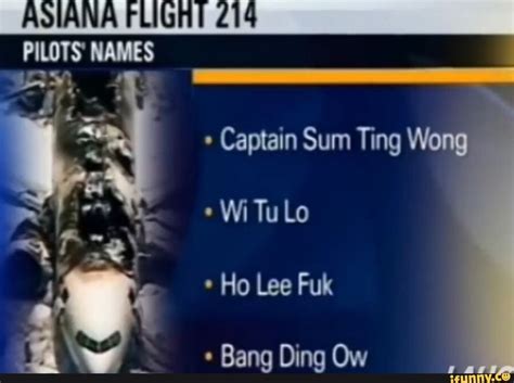 Captain Tung Wi Tu Lo Ho Lee Fuk Bang Ding Ow Ifunny Pilot Humor Funny Pilot R Memes