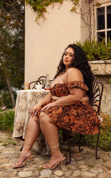 Plus Orange Ruffle Tiered Detail Mini Skirt Plus Size