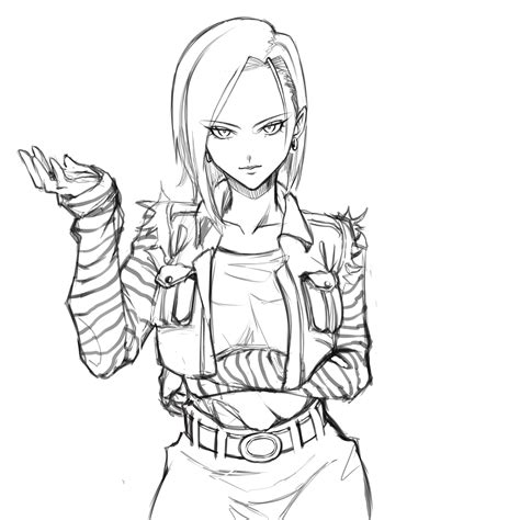 Android 17 And 18 Coloring Pages
