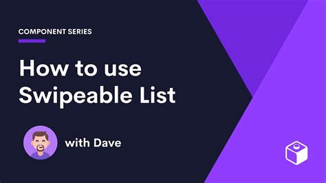 how to use swipeable list youtube