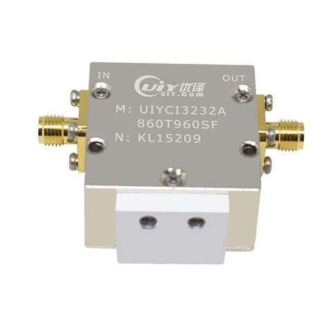 Rf Microwave Components 860~960mhz Uhf Isolator Rf Coaxial Isolator