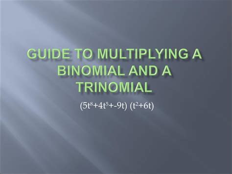Multiplying Polynomials Powerpoint Ppt