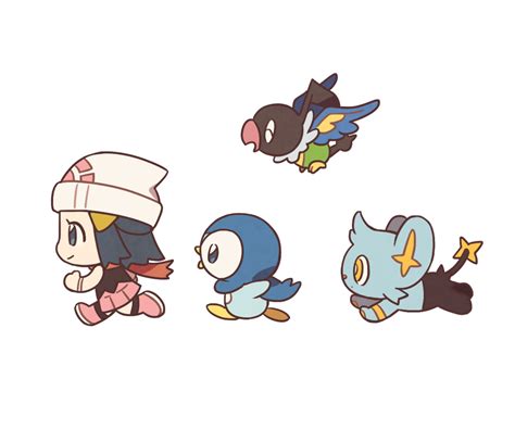 Ssalbulre Chatot Dawn Pokemon Piplup Shinx Creatures Company