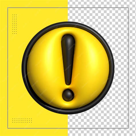 Premium Psd Alert Or Warning Signs 3d Rendering Of Alert Isolated On