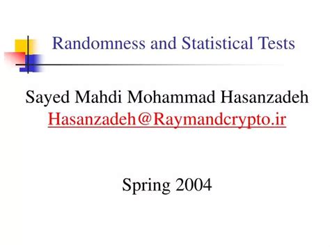 Ppt Randomness And Statistical Tests Powerpoint Presentation Free Download Id815110