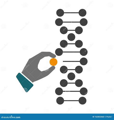 Gene Dna Editing Vector Concept In Bright Colors 134858181
