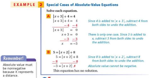 1 7 Solving Absolute Value Equations Algebra 1 Math Class