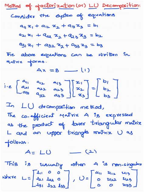 Lu Decomposition Pdf