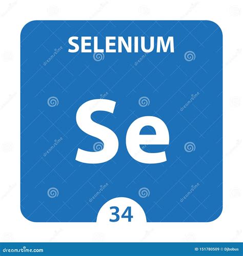 Selenium Symbol Sign Selenium With Atomic Number And Atomic Weight Stock Illustration