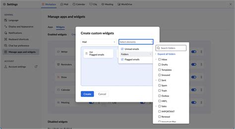 Zoho Workplace Settings