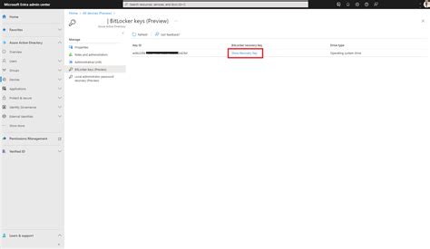 Salvataggio Della Recovery Key Di Bitlocker In Azure Active Directory