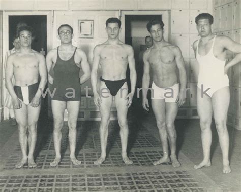 Five Swimmers In Locker Room Vintage Swimsuit Models Etsy