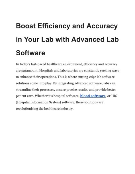 Ppt Boost Efficiency And Accuracy In Your Lab With Advanced Lab Software Powerpoint