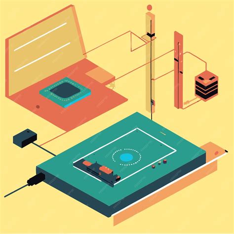 Placa De Arduino Ilustração Vetorial Plana 2 Vetor Premium