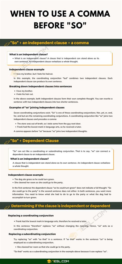When To Use A Comma Before So • 7esl