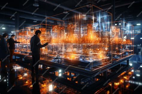 Premium Ai Image Iot Smart Factory In Industry 40 Concept