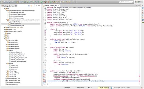 Java Masterdetail Flow Open List Fragment In Master Area Upon List Item Tap Stack Overflow