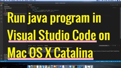 Running A Java Program In Visual Studio Code On Mac OS X Catalina Java Setup VS Code EroFound