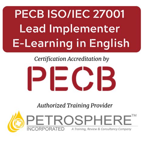 Pecb Iso Iec 27001 Lead Implementer E Learning In English Health And Safety Training And