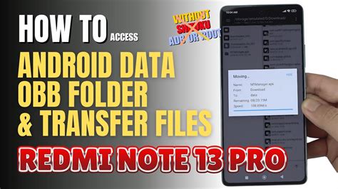 How To Access Android Data And Obb Folder And Transfer Files Redmi Note 13 Pro Youtube