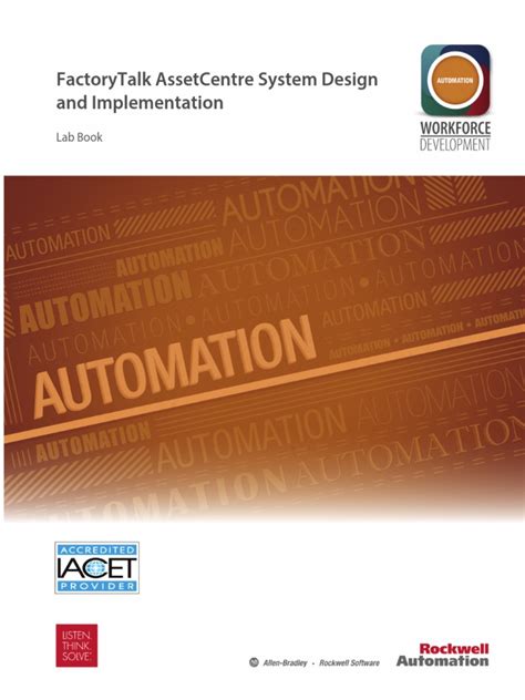 Factorytalk Assetcentre System Design And Implementation Lab Book