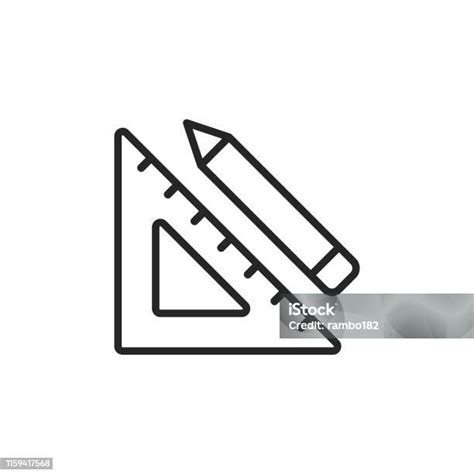 정사각형 및 연필 그래픽 디자인 선 아이콘 을 설정합니다 편집 가능한 스트로크입니다 픽셀 완벽한 모바일 및 웹용 측정에 대한