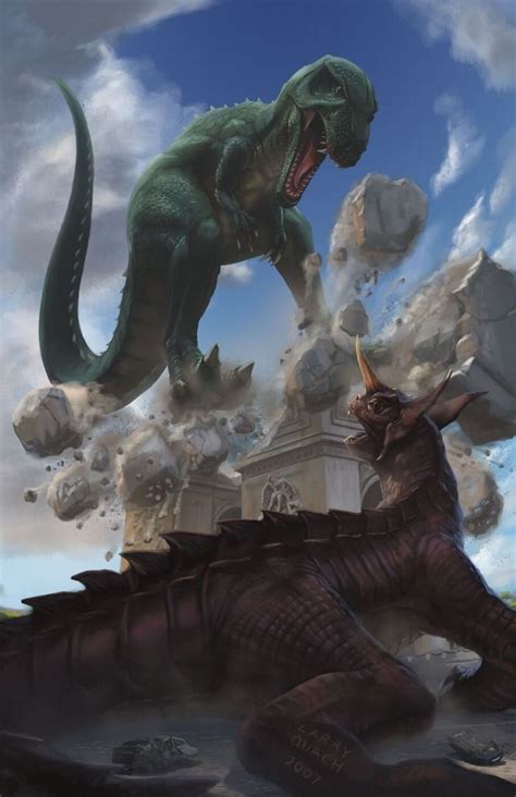 Godzilla Vs T Rex T Rex Vs Dragon King Kong Vs T Rex Art