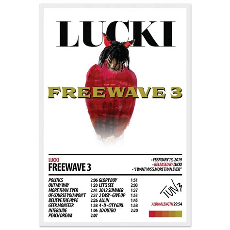 Lucki Album Poster Freewave 3 Hyuu Art