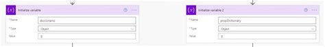 Power Automate Cómo Crear Variables Objeto Tipo Diccionario