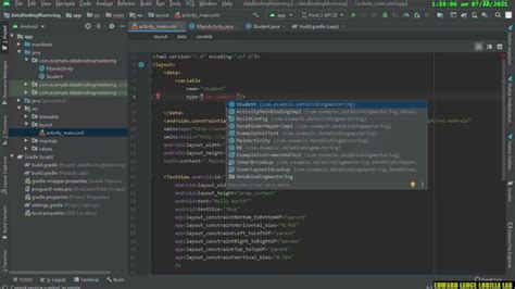 ANDROID STUDIOData Binding With Text View Part Data Binding Mastery Mastery Coding