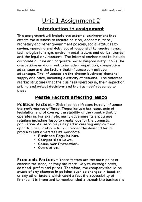 Unit 1 Assignment 2 Unit 1 Assignment 2 Introduction To Assignment