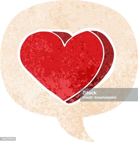 그런 지 고민 복고풍 질감 스타일의 말풍선이 있는 만화 사랑 심장 귀여운에 대한 스톡 벡터 아트 및 기타 이미지 귀여운 기포 낙서 드로잉 Istock