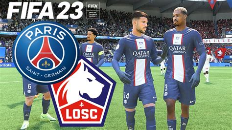 Fifa 23 Psg Vs Lille Osc Realistic Gameplay And Graphics Mod Youtube