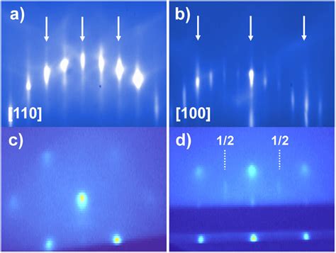 Typical Rheed Pattern Along [1 1 0] And [1 0 0] Azimuths Of The Gaas